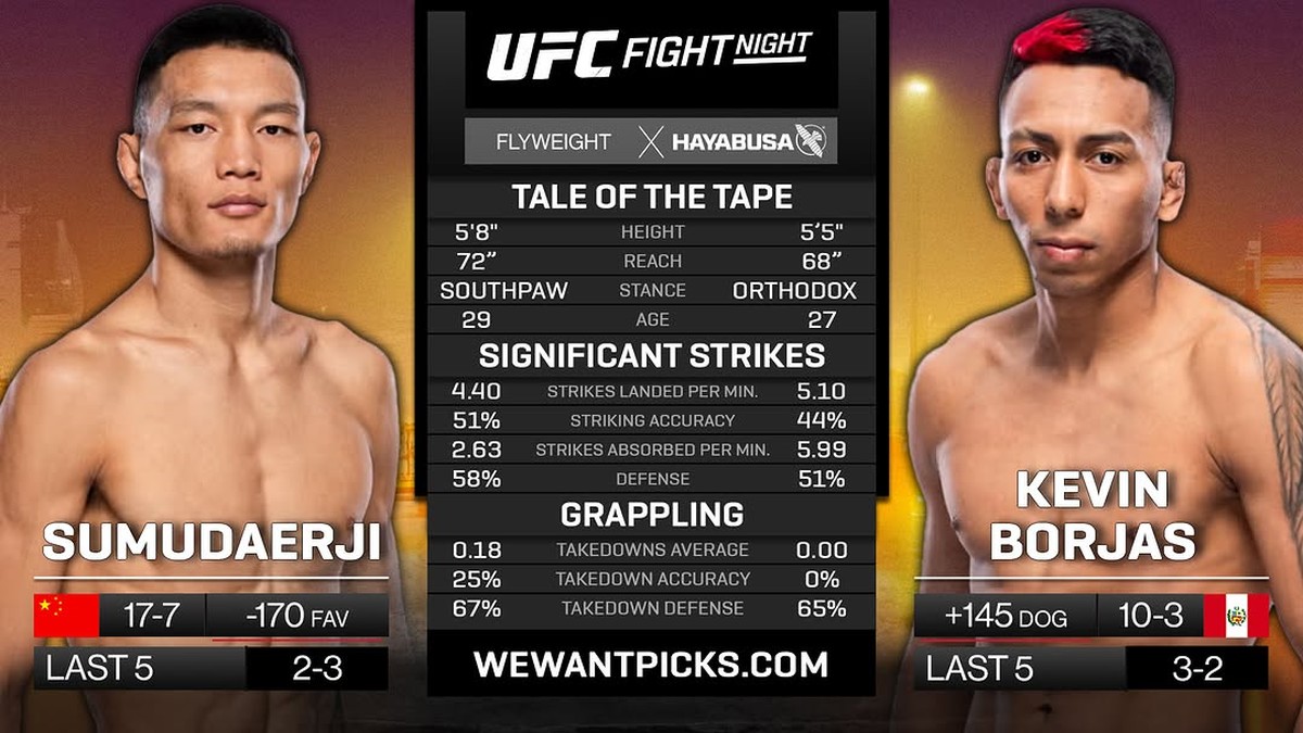 Прогноз Сумудаэрджи vs Кевин Борхас — UFC Fight Night (23 августа 2025)
